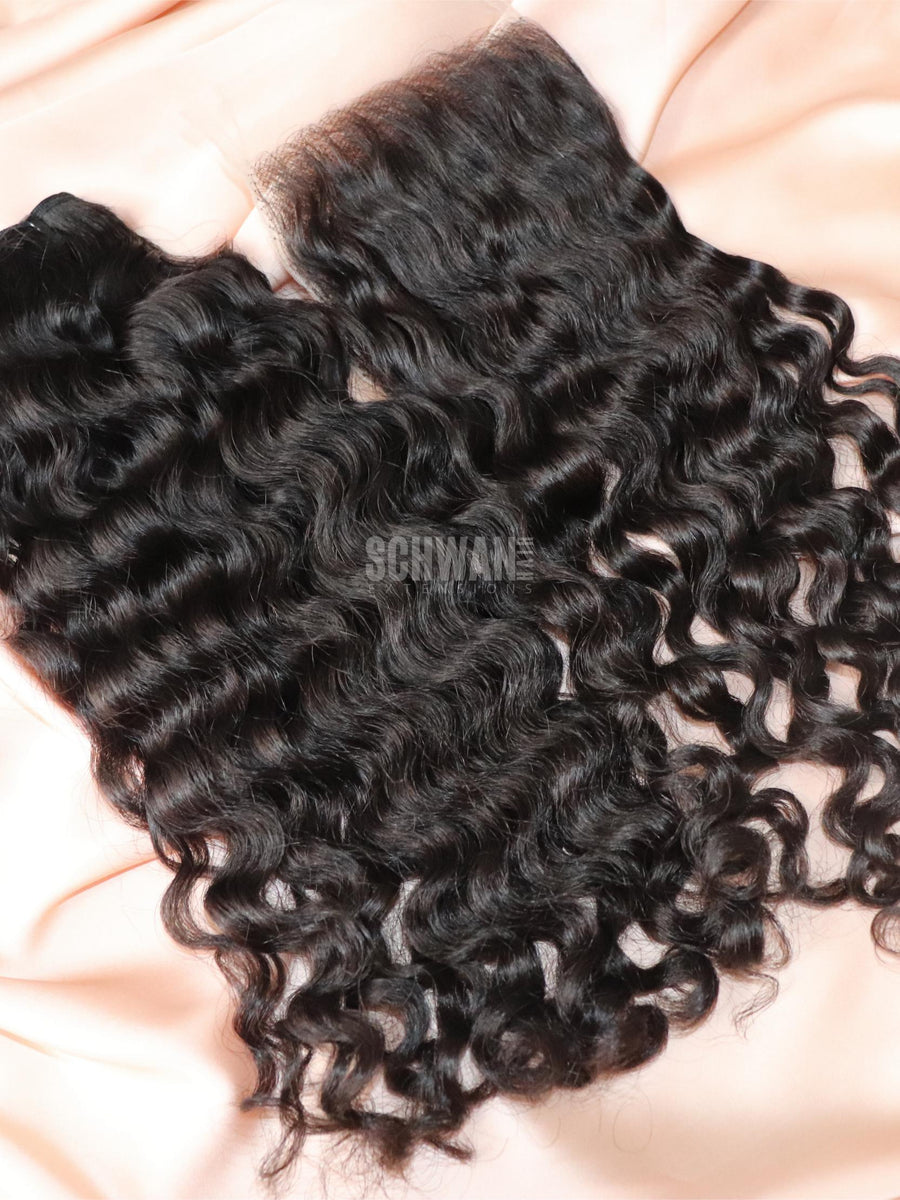 Raw Burmese Curly 5×5 Closure | Seamless Curl Blend – Schwan Hair